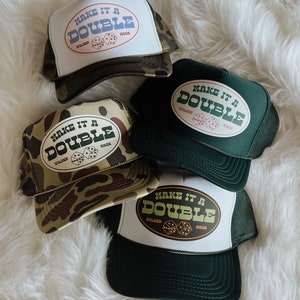 Make It A Double Trucker Hat - Etsy