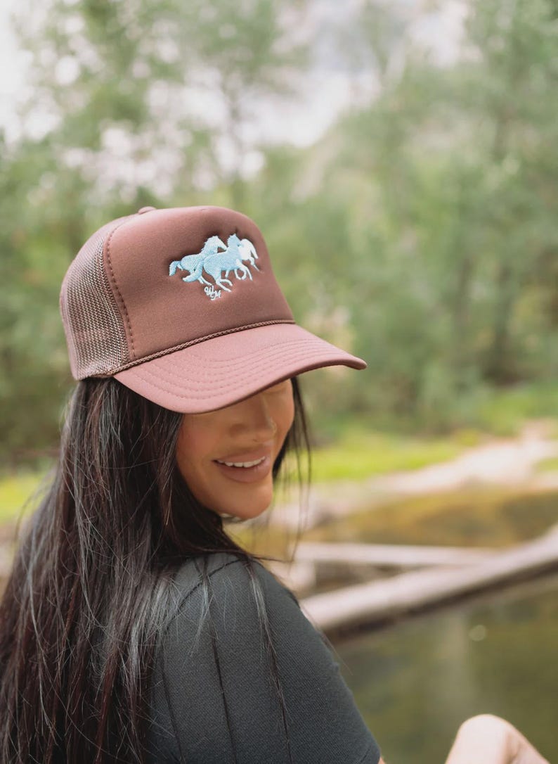 Wild Horses Embroidered Hat - Etsy