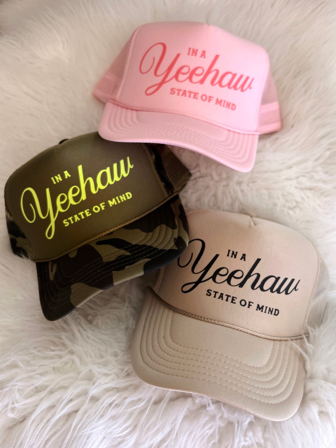 Yeehaw State of Mind Trucker Hat - Etsy