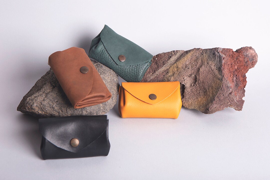 Multi-pocket Leather Purse for Women / Small Leather Wallet / - Etsy