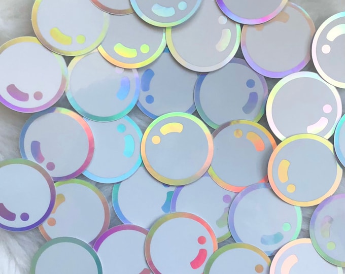 Holographic Soap Bubble Stickers Waterproof Sticker, Bullet Journal ...