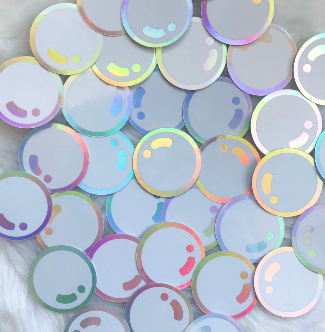 Holographic Soap Bubble Stickers | Waterproof Sticker, Bullet Journal ...