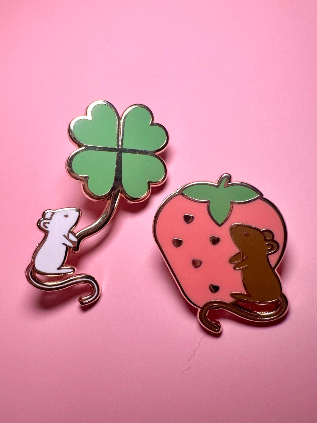 Field Mice Strawberry & Clover Friends Hard Enamel Pin | Animal, Farm ...