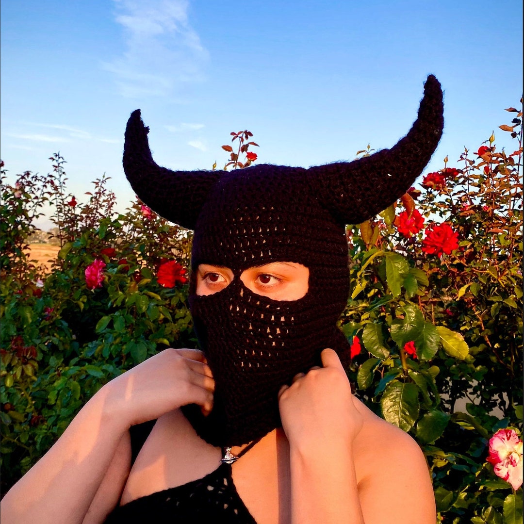 Horned Ski Mask - Etsy