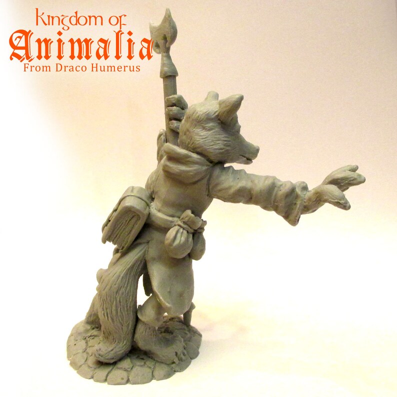 The Fox Wizard: Raynard the Red Resin Sculpture, Tabletop Miniature - Etsy