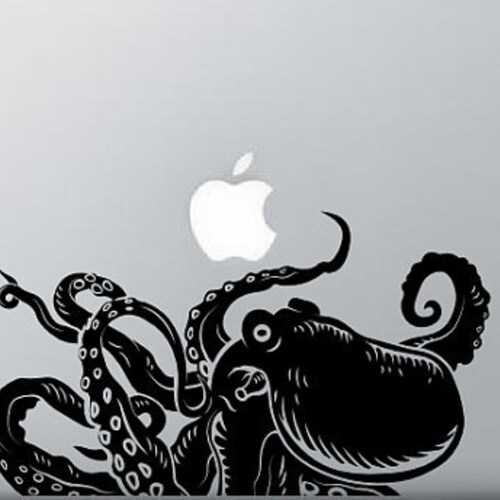 Octopus Decal Octopus Sticker for Macbook Laptop Car | Etsy