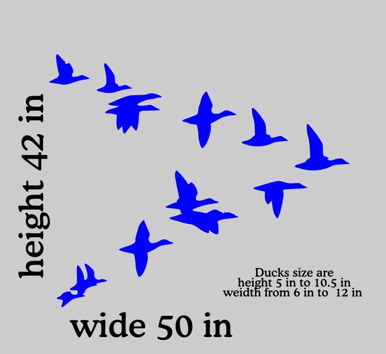 Vinyl Wall Art Decal Sticker Flying Ducks Geese Birds | Etsy