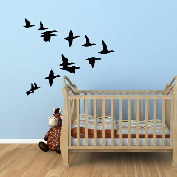 Vinyl Wall Art Decal Sticker Flying Ducks Geese Birds | Etsy