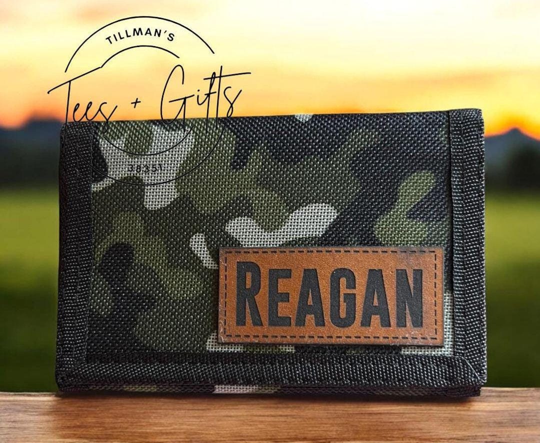 Personalized Youth Camo Wallet With Leatherette Patch - Etsy