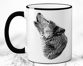 Wolf Coffee Mug | Etsy