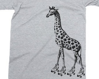 Giraffe Tshirt Printed on Soft Ringspun Cotton Giraffe T | Etsy