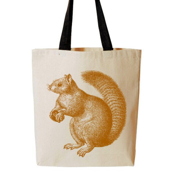 Squirrel Tote Bag - Etsy