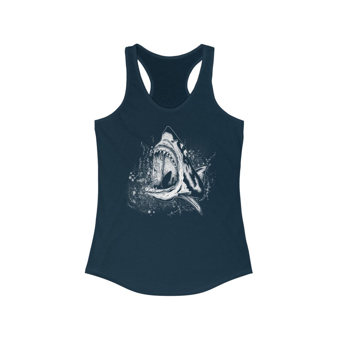 Great White Shark Tank Top, Shark Attack Tank, Ocean Animal, Womens - Etsy