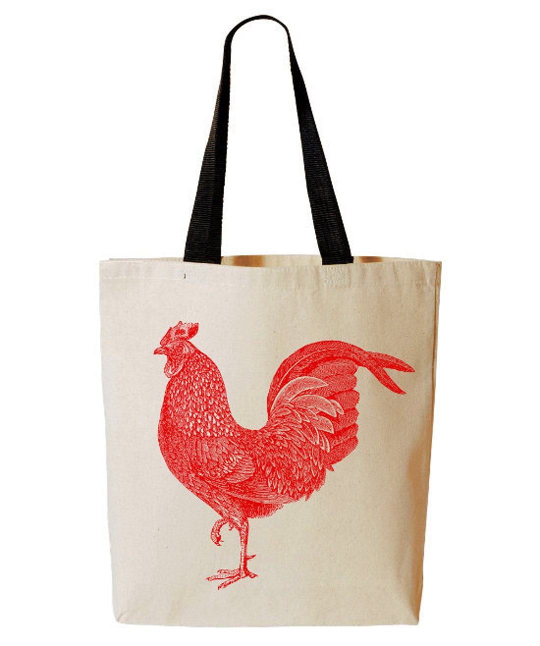 Rooster Tote Bag Farm Animal Tote Chicken Iowa Farmers - Etsy