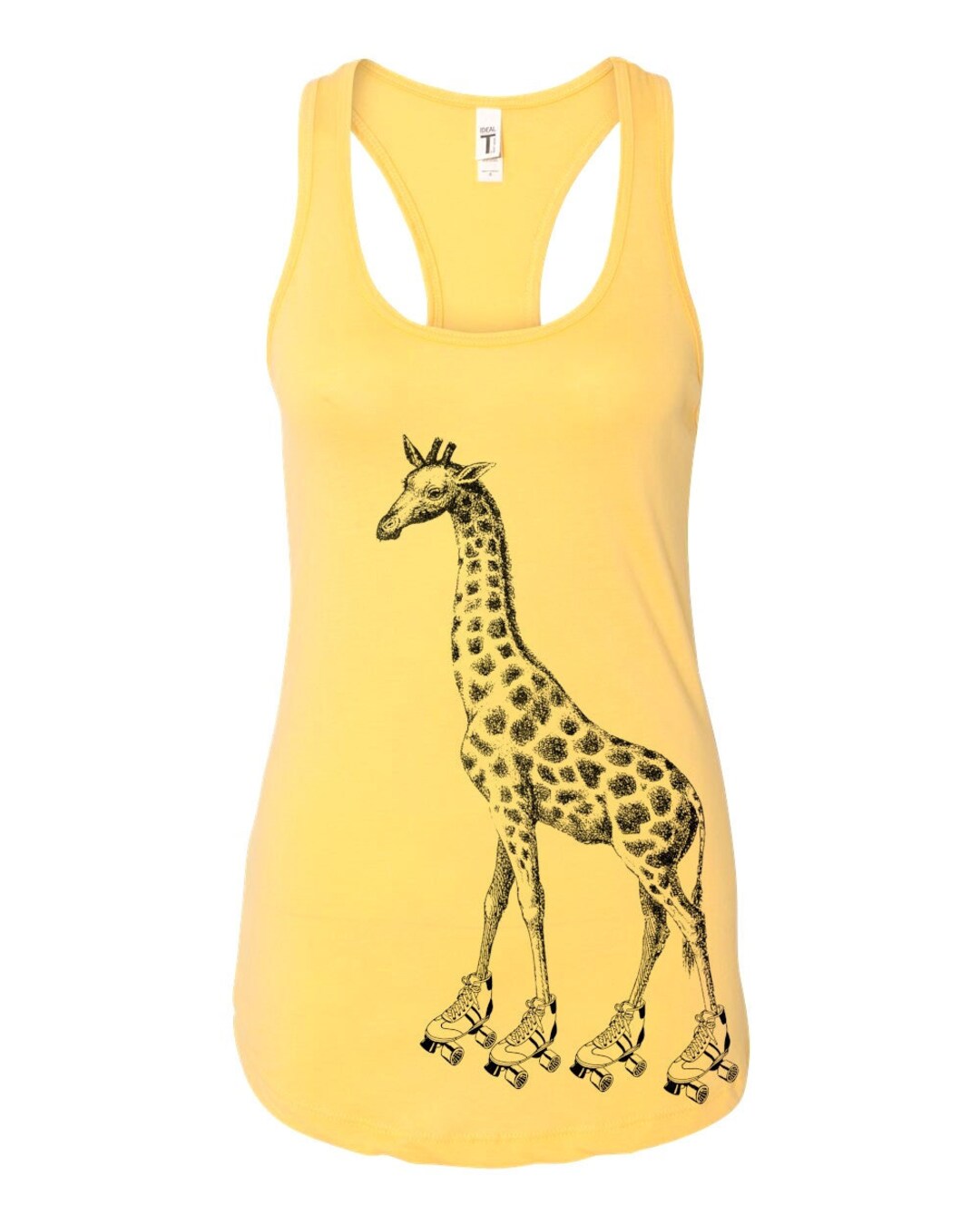 Skating Giraffe Tank Top Derby Roller Skate Tank - Etsy