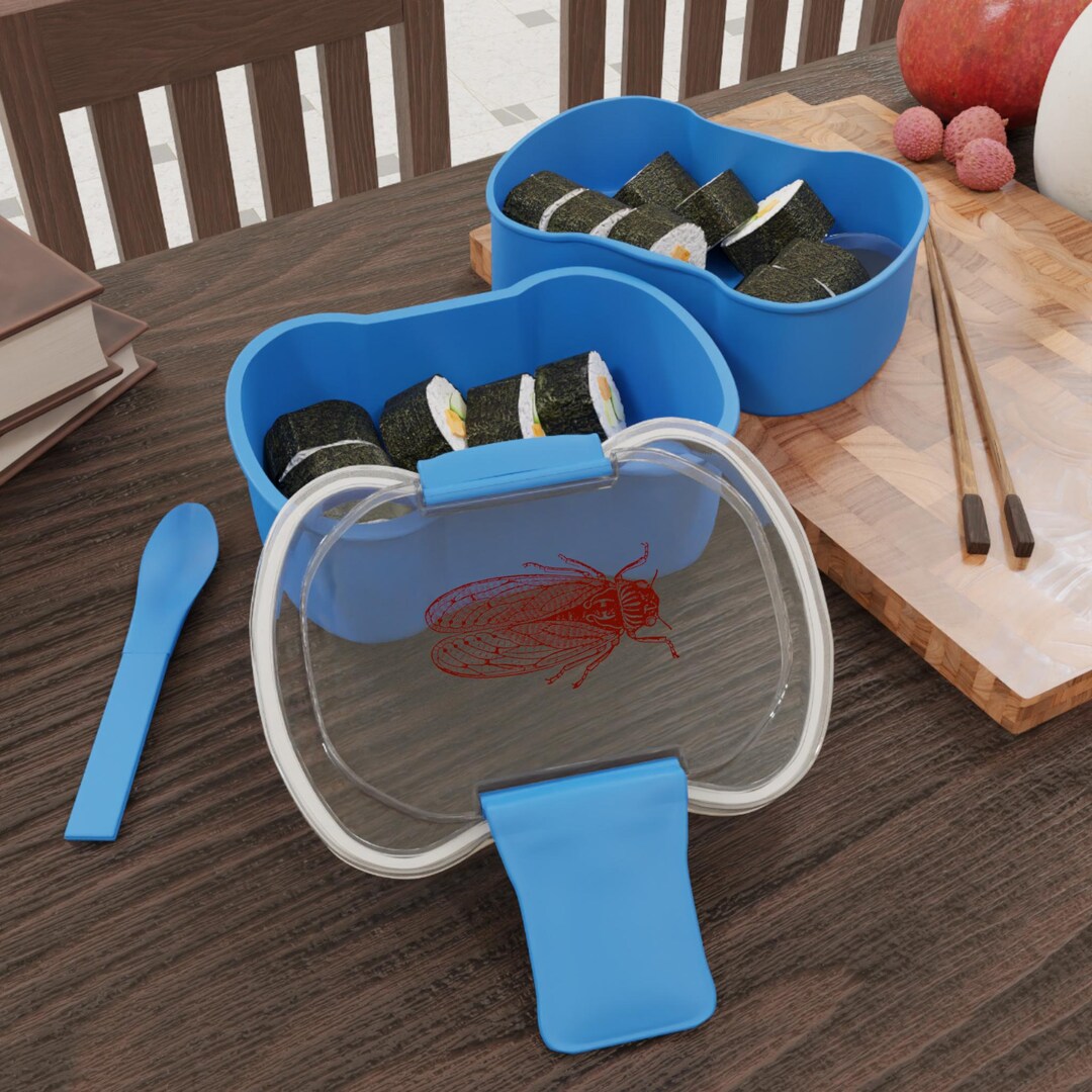 Cicada Bento Box, Bug, Insect Lunch Box, Double Layered Two-tier Bento ...
