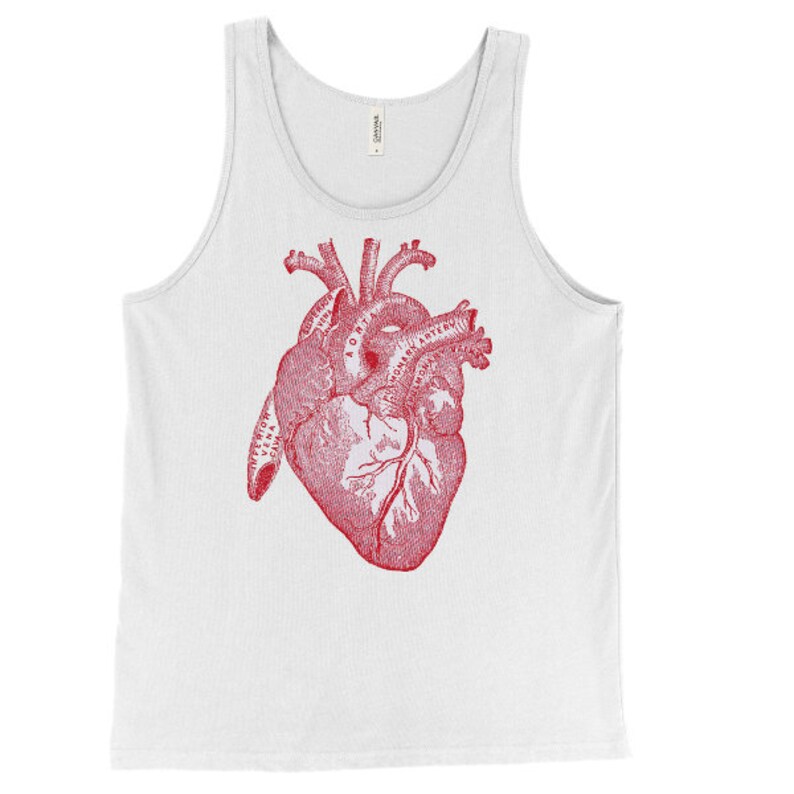 Anatomical Heart Tank Top Anatomy Tank Medical Doctor | Etsy