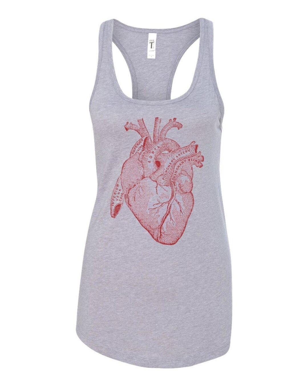 Anatomical Heart Tank Top, Women's Racerback Tank, Anatomy, Vintage ...