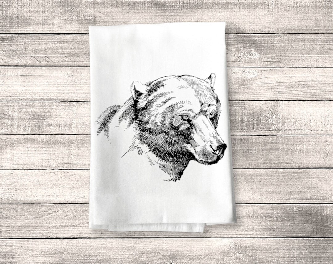 Forest Animal Napkin, Bear Cloth Napkin, Bear Dinner Napkin, Cotton ...