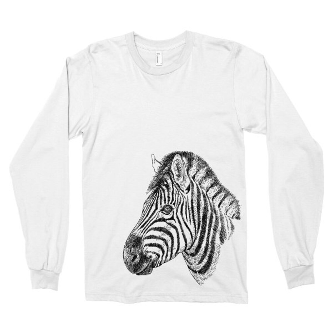 Long Sleeve Shirt Zebra Tshirt Zoo African Animal T Shirt - Etsy