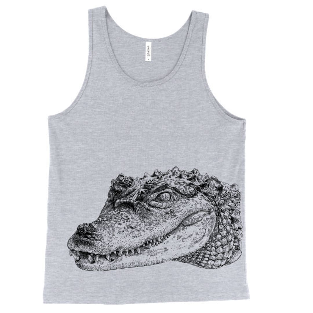 Crocodile Tank Top, Reptile Alligator Tank, Animal, Printed on Soft ...