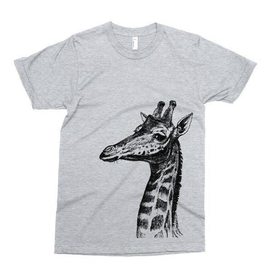 Giraffe Tshirt, Printed on Soft Ringspun Cotton, Giraffe T Shirt ...