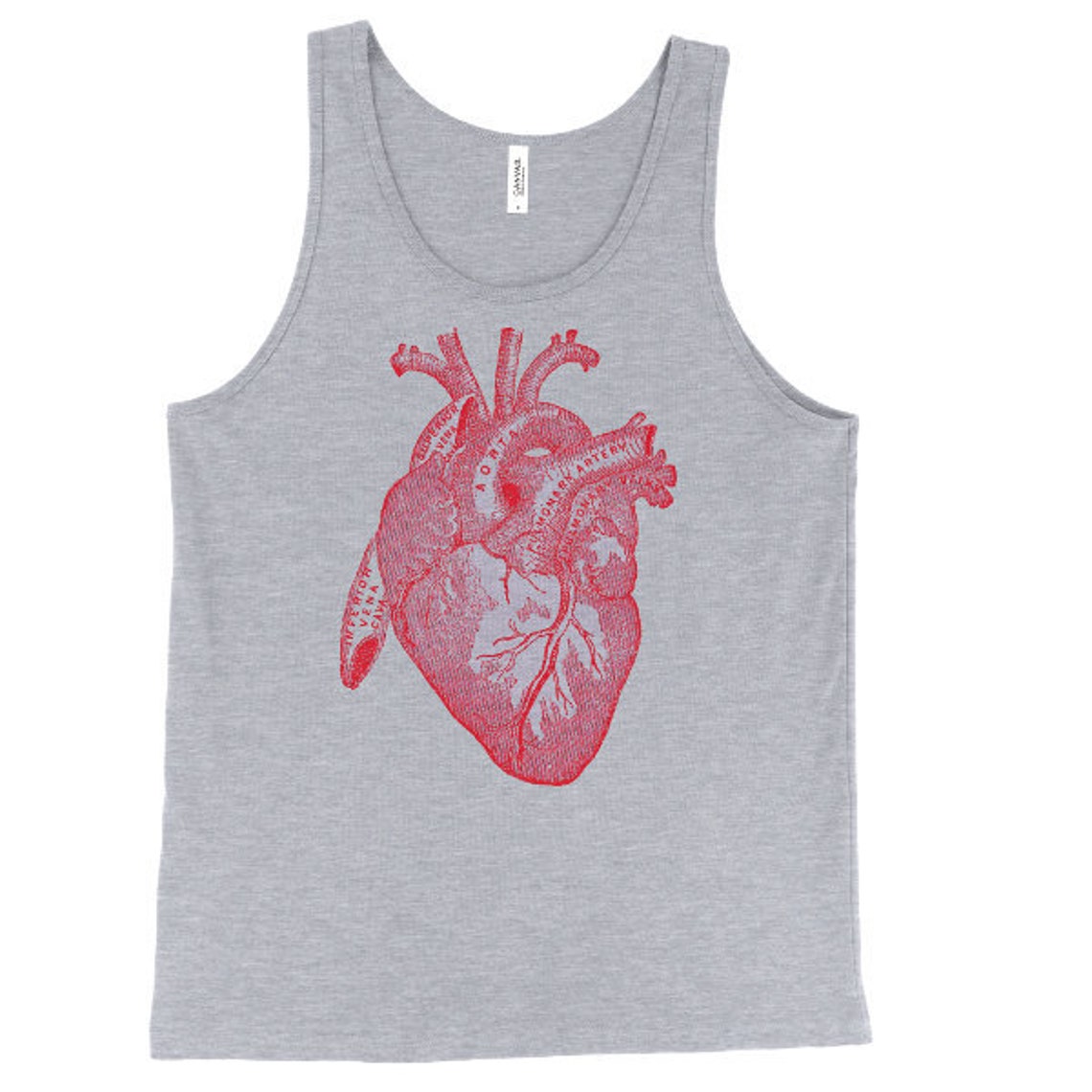 Anatomical Heart Tank Top Anatomy Tank Medical Doctor | Etsy