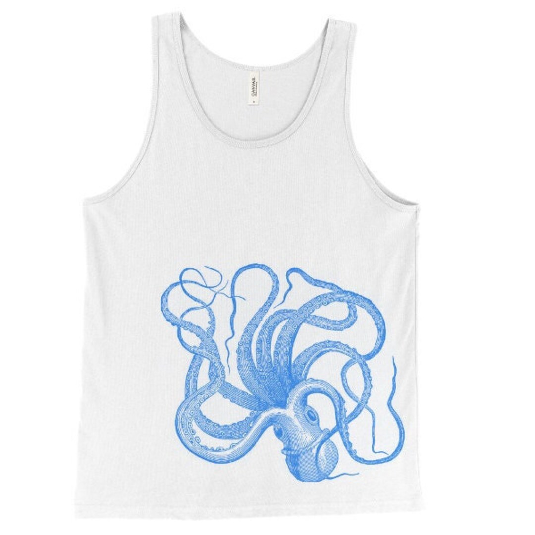 Octopus Tank Top Ocean Animal Beach Tank Kraken Tank - Etsy