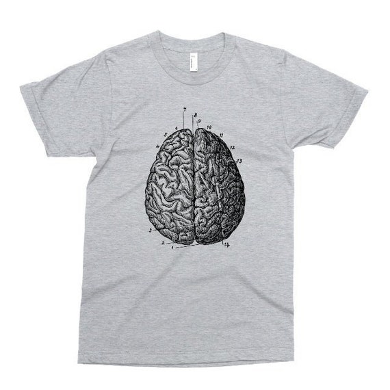 Anatomical Brain T Shirt Printed on Soft Ringspun Cotton - Etsy