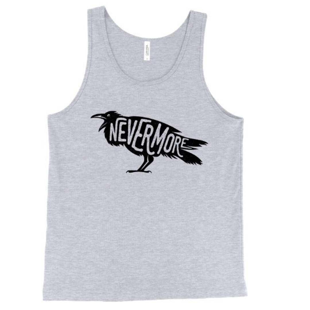 Edgar Allan Poe Raven Tank Top, Nevermore, Gothic Ringspun Cotton - Etsy
