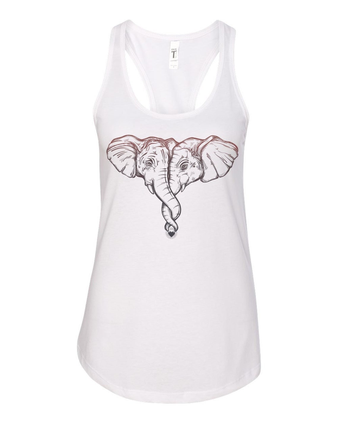 Hugging Elephants Tank Top Women's Racerback Trunk Hug - Etsy