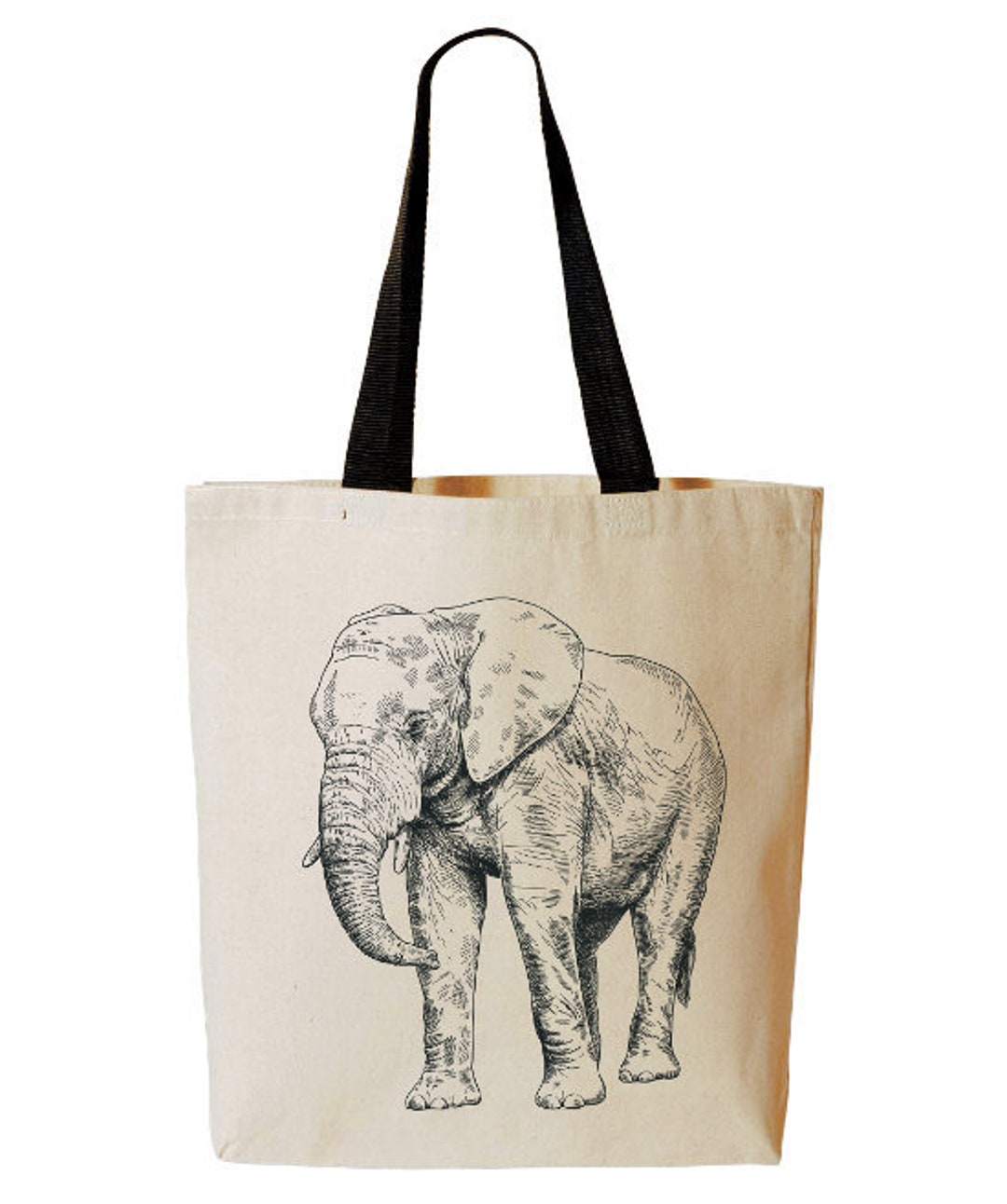 Elephant Tote Bag, African Animal Tote, Safari, Beach Bag, Reusable ...