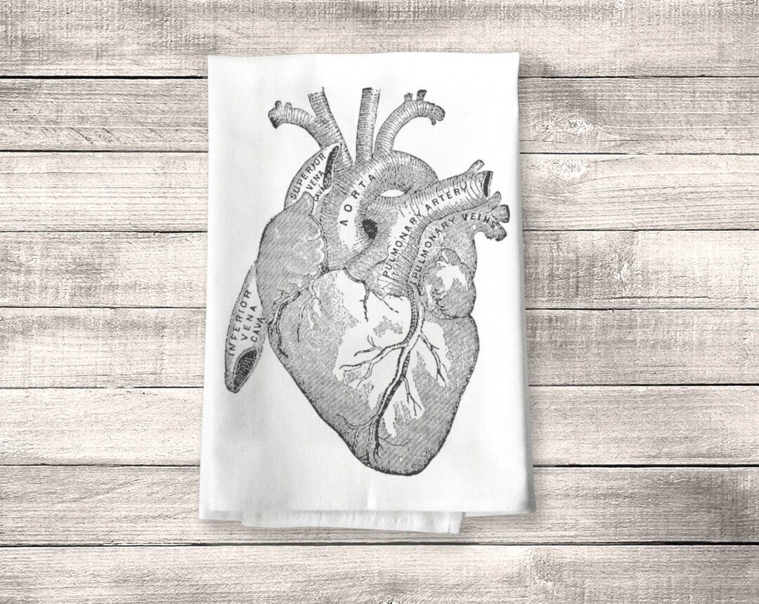 Anatomy Napkin, Human Heart Cloth Napkin, Anatomical Dinner Napkin ...