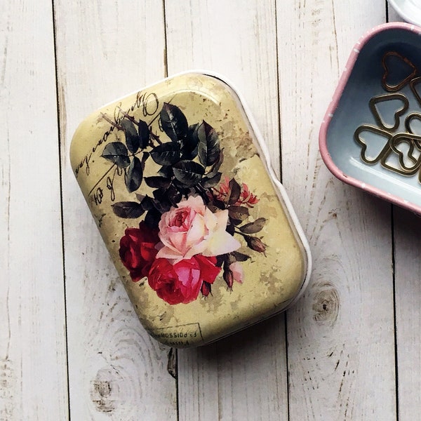 Floral Tin Box - Etsy