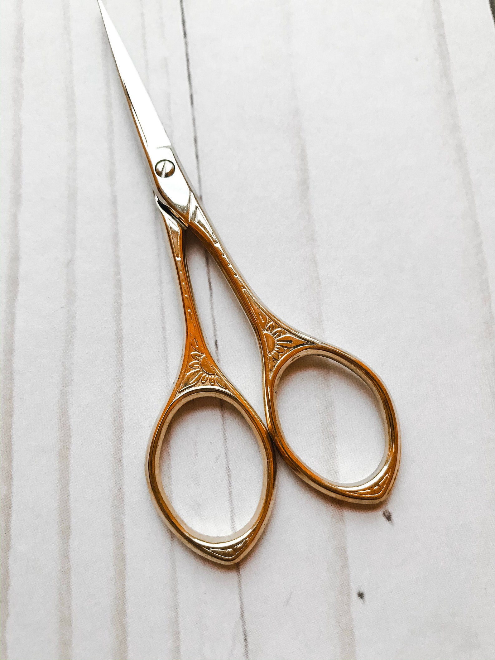 Gold or Oiled Rubbed Bronze Vintage Style Yarn Scissors | Etsy