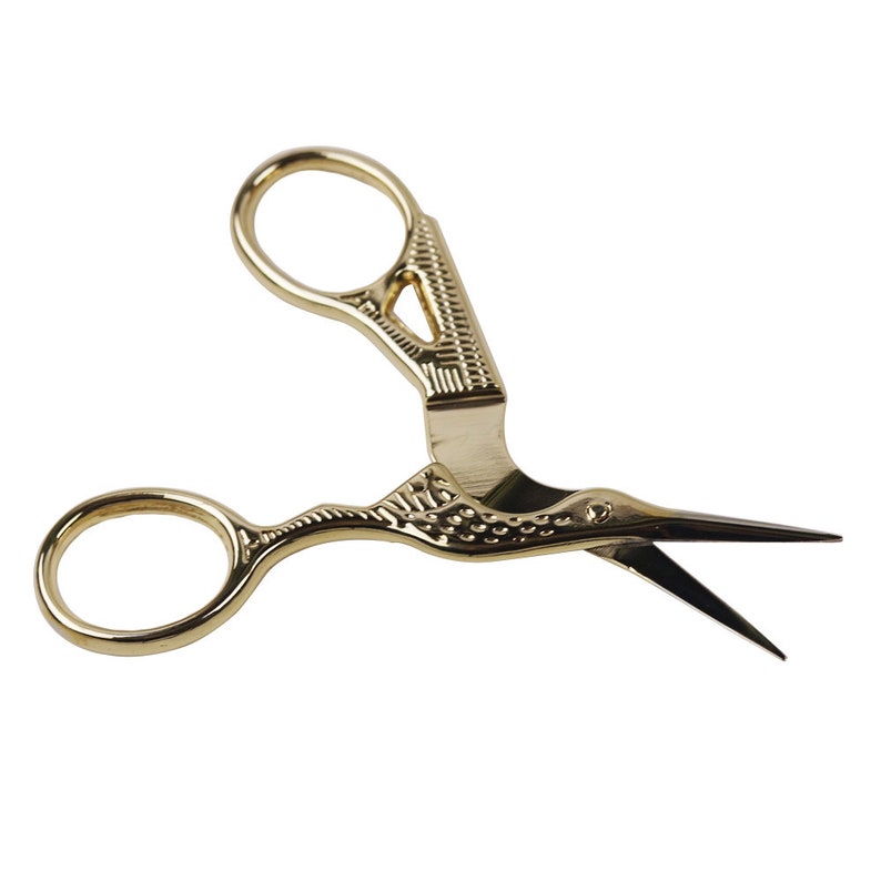 Gold or Silver Heron Crane Yarn Scissors Stork Thread | Etsy