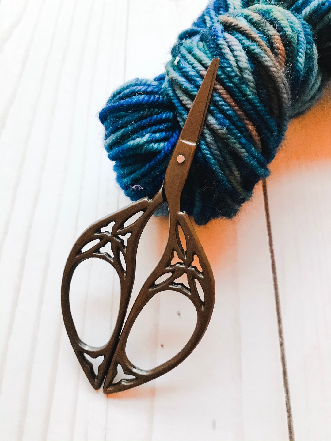 Oiled Rubbed Bronze Vintage Art Deco Style Yarn Scissors - Unique ...