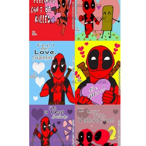 Deadpool Valentine Cards - Etsy
