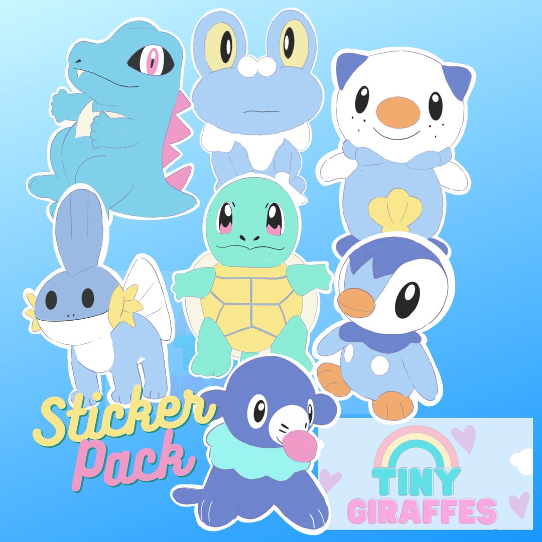 Water Type Pokémon Stickers | Stickers | Pokémon Favorites - Etsy