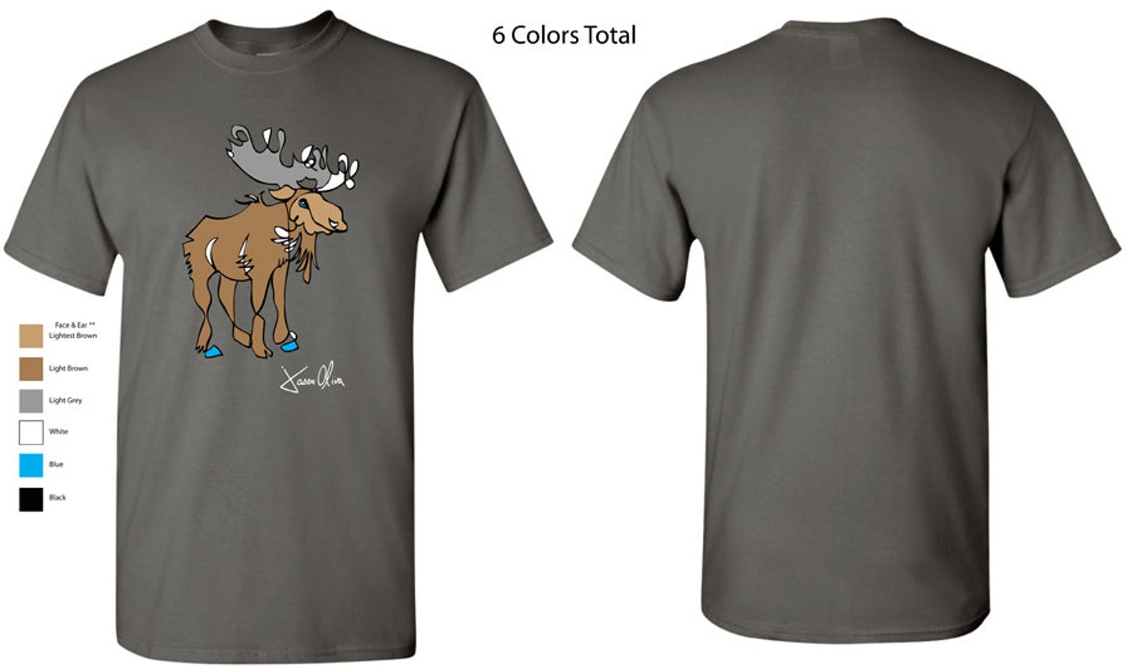 Moose Tee Shirt, Screen Printed Animal T-shirt, Nature Lover's Gift ...