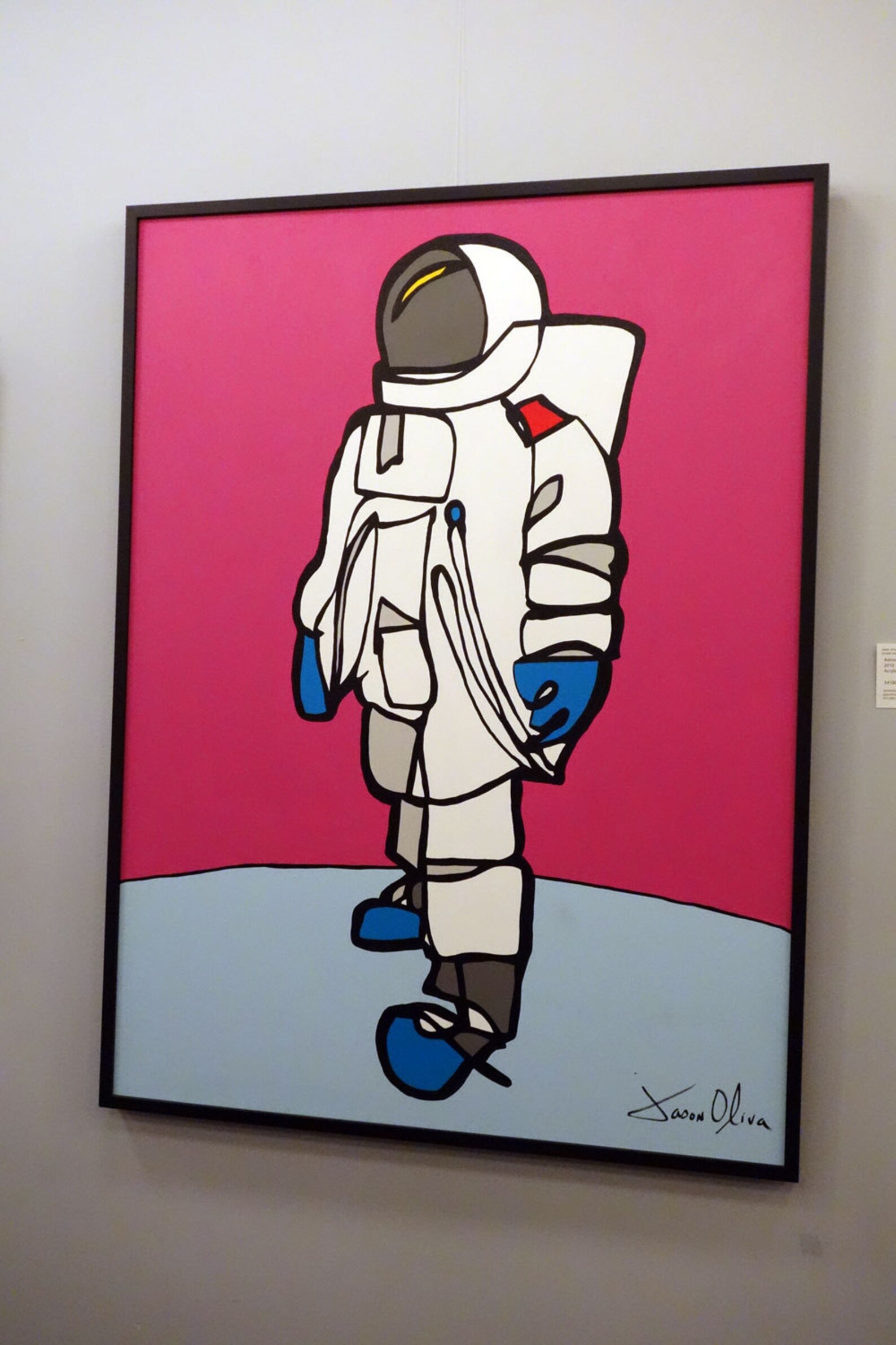 Astronaut Wall Art, Large Spaceman Painting, Astronaut Framed Painting ...