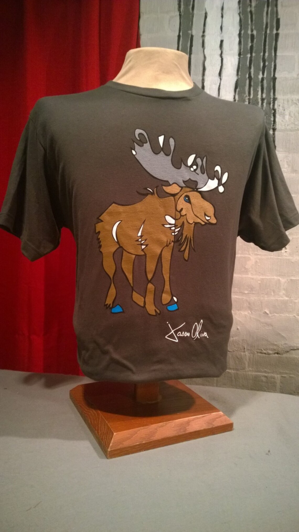 Moose Tee Shirt Screen Printed Animal T-Shirt Nature | Etsy