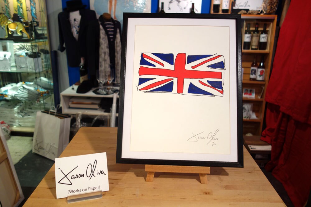 BRITISH FLAG, Small (color): Hand Painted, Framed and Signed Edition of ...