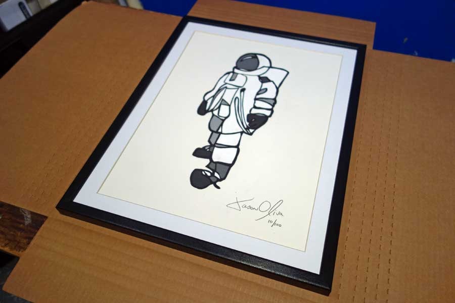 Astronaut Wall Art Mixed Media Astronaut Outer Space Art | Etsy