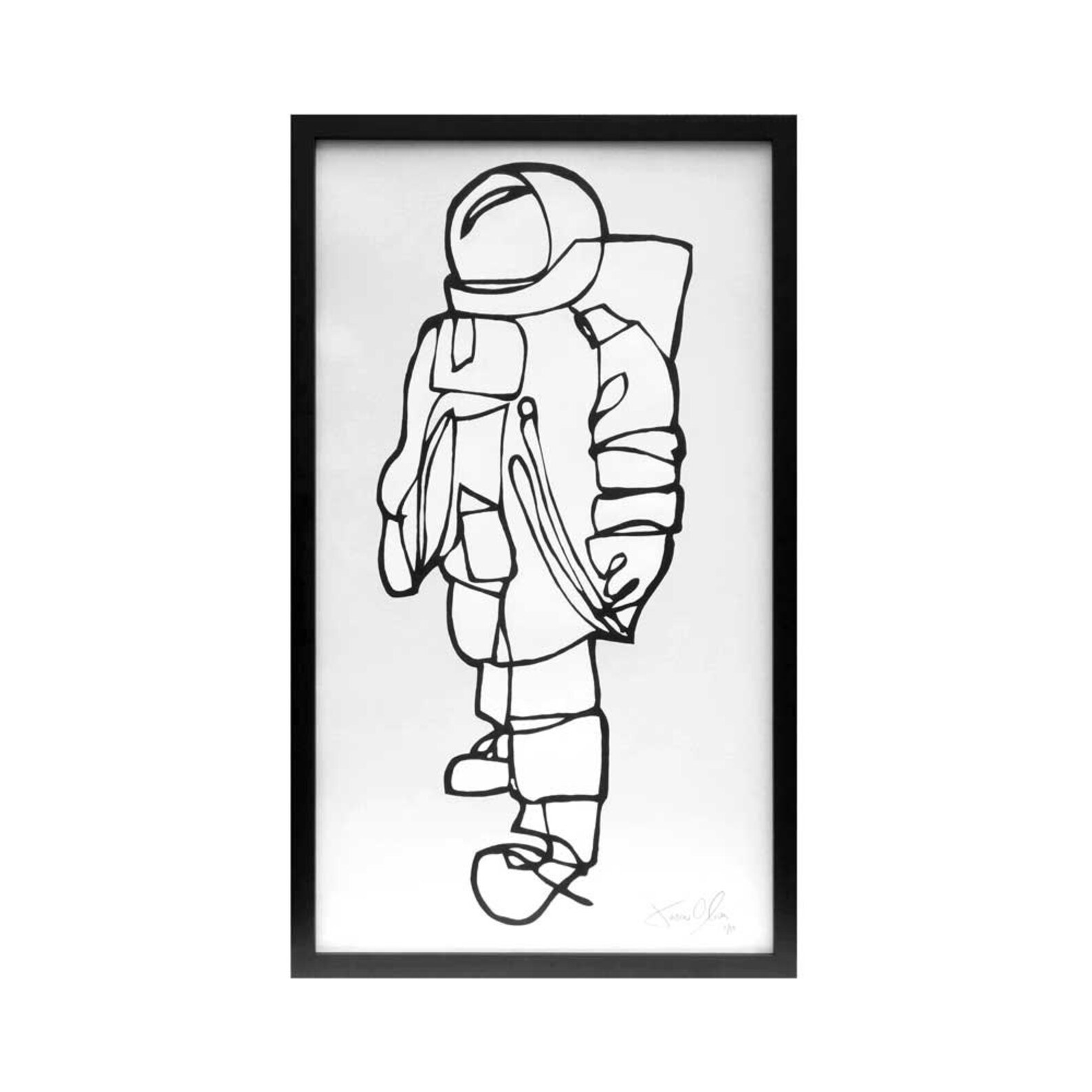 Astronaut Wall Art, Large Spaceman Painting, Astronaut Framed Painting ...