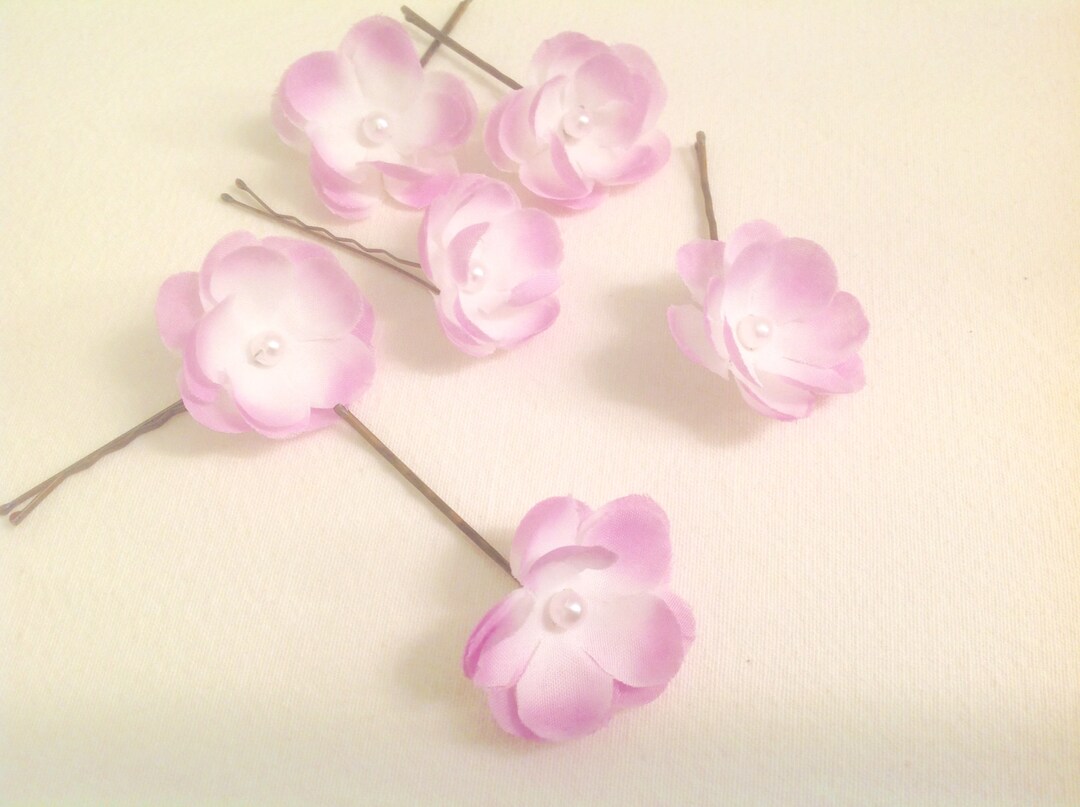 Set of 3 Flower Girl Hair Pins, Wedding Hair Accessory 3 Small Flower ...