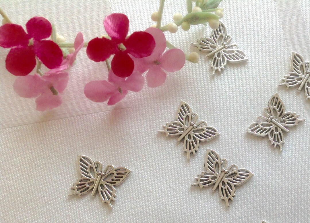 Butterfly Table Sprinkles Table Confetti Bridal Shower Silver Metal ...