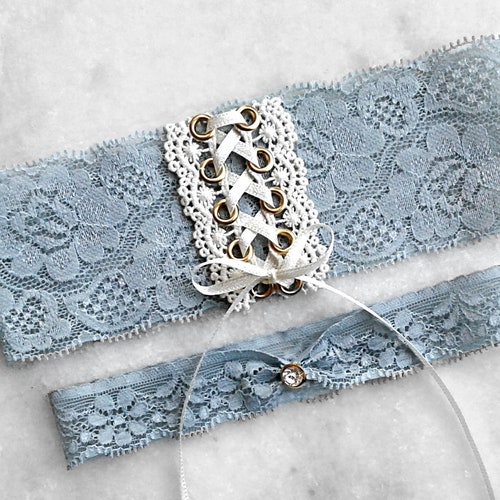 Something Blue Wedding Garter Blue Bridal Garter Blue Lace - Etsy