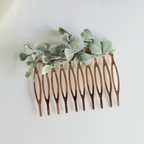 Greenery Hair Comb - Etsy