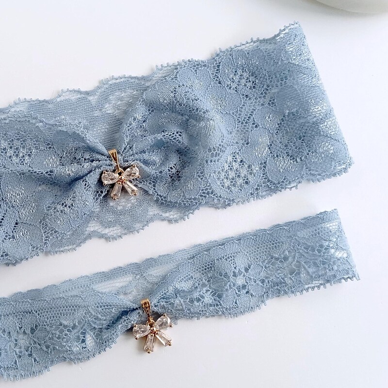 Wedding Garter Blue - Etsy